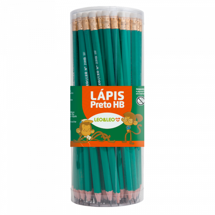 Lápis Grafite HB C/Borracha Leonora 72 Und Ref:4390 - Armarinho Ivo